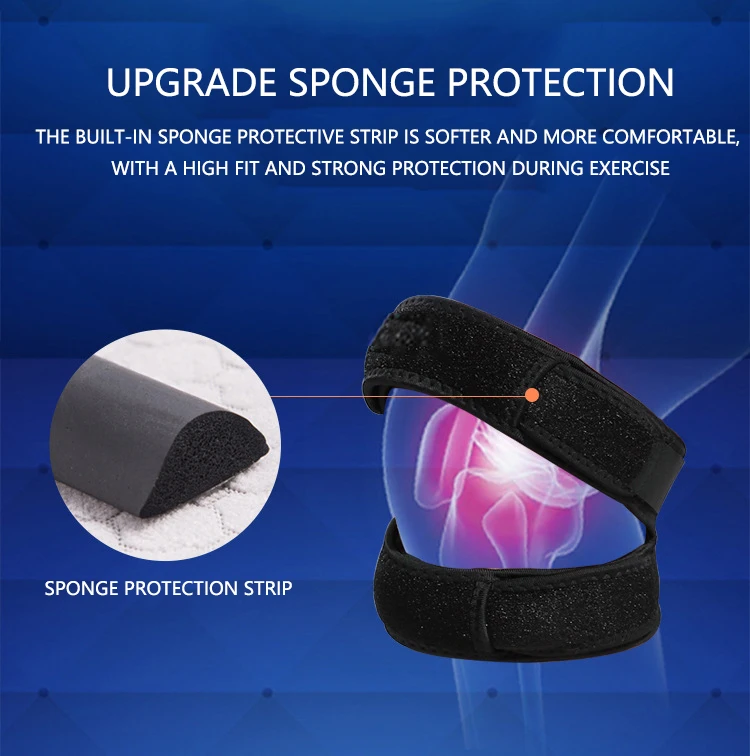 Double Strap Knee Support Patella Tendon Brace Stabilizer Relieve Pain ...