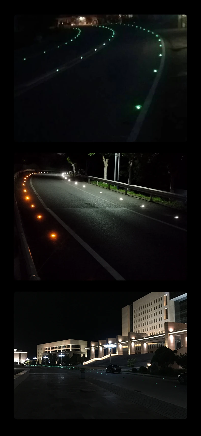 Ip68 Traffic Warning Products Reflective Pavement Studs 6 Led Round ...