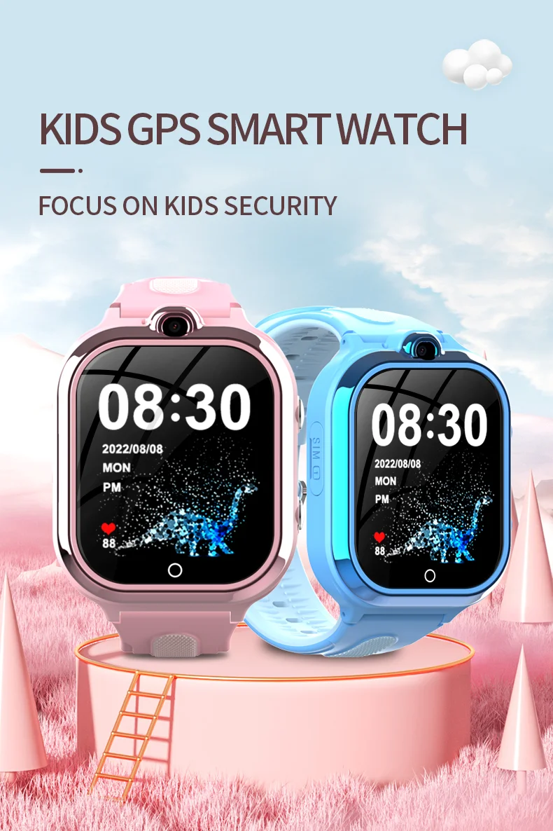 4G Android Kids Smart Watch with GPS Tracker & Video Calling Kids Cell ...