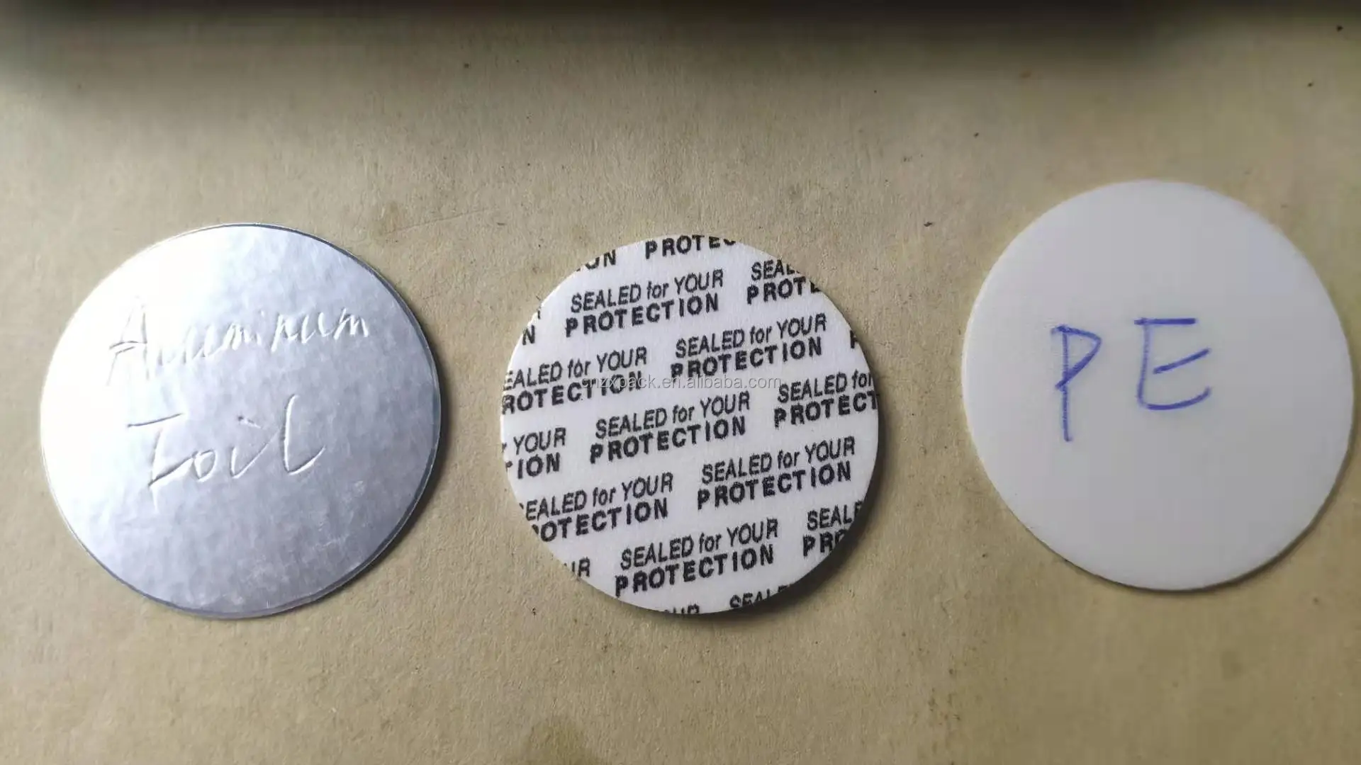 Heat Induction Aluminum Foil Liner IHS Seals for PET/PE/PP/PVC Bottle