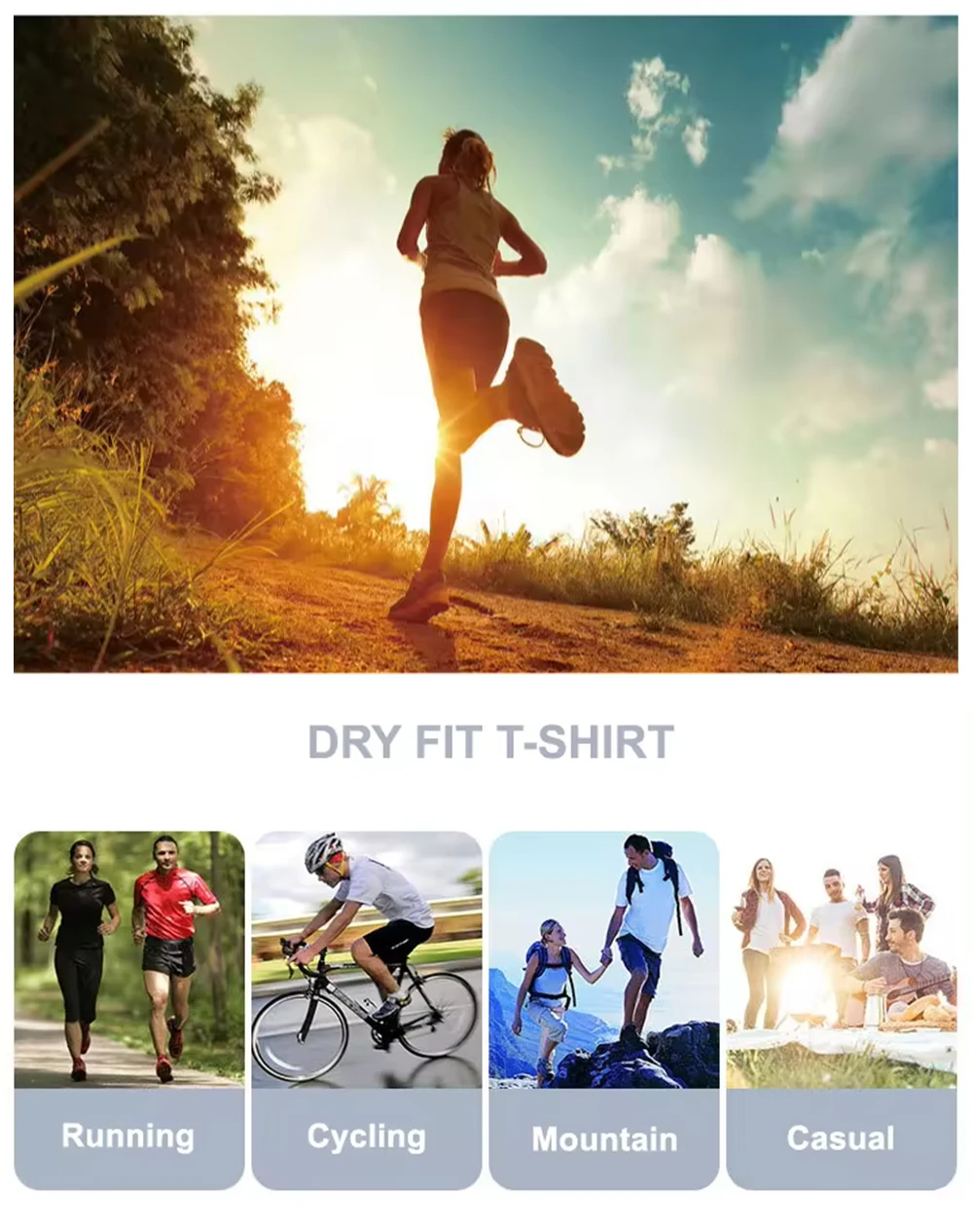 Dry Fit Running T Shirt - Quick Drying, Unisex Design