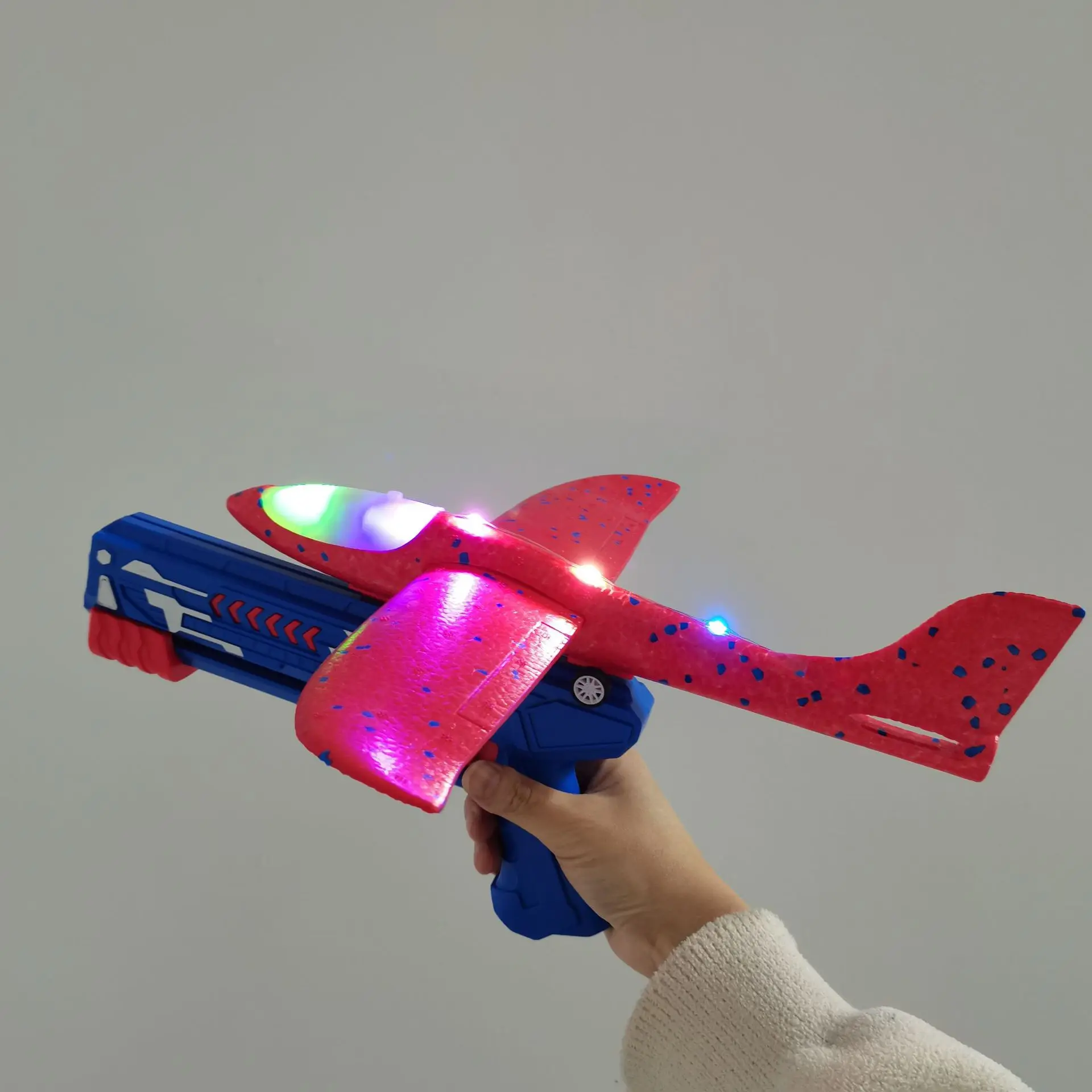 Outdoor Play Kids Foam Hand Throw 3 Color Glider Flight Flying Airplane ...