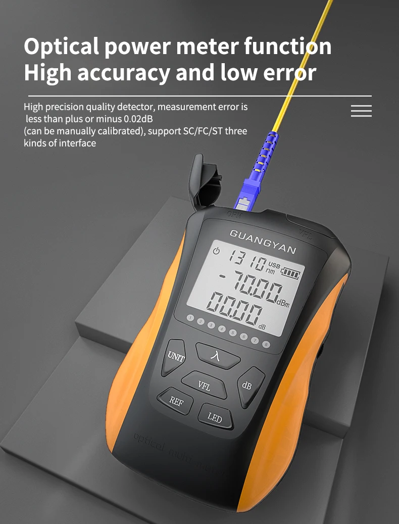 Network Fiber Optic Cable Tester Tool - 6 in 1 OPM VFL