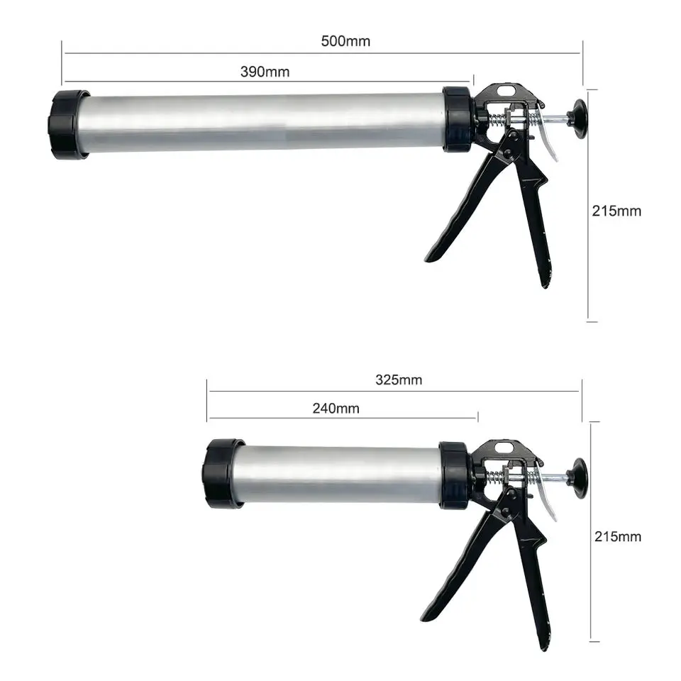 Aluminum Tube Pneumatic Tool Cordless Dispenser Silicone Applicator 600 Ml