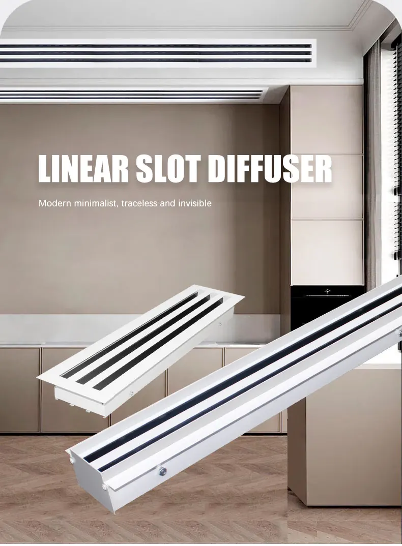 Hvac Hidden Linear Slot Diffuser Customized Ceiling Aluminum ...