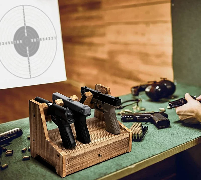Wooden Pistol Toy Storage Rack Drawer Type Storage Box Cabinet ...