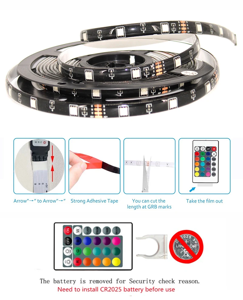 Smart RGB LED Strip Lights - Sync to Music & Control via APP