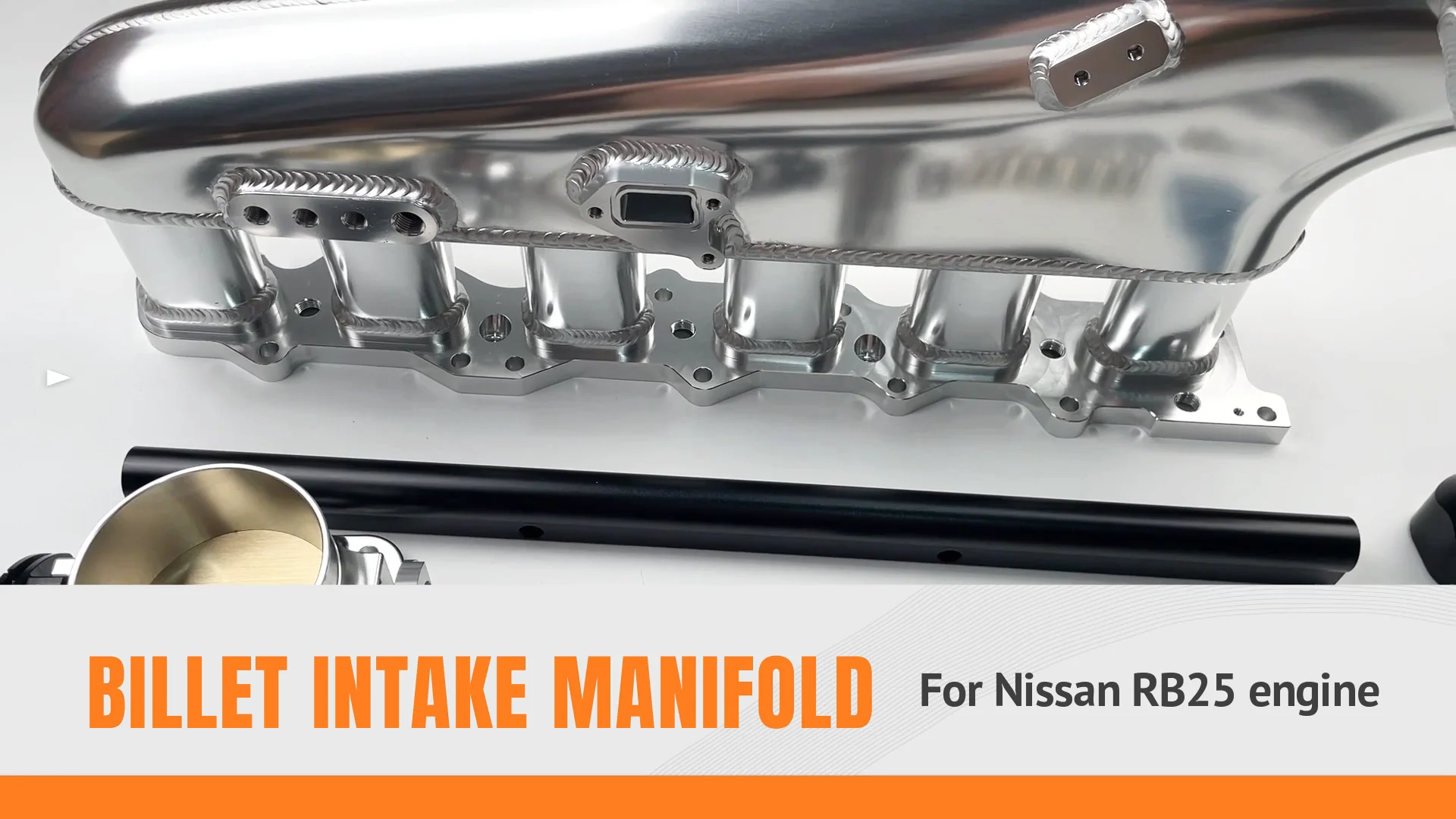 Rb25det Rb25 Intake Manifold Kit 90mm Throttle Body Fuel Rail Set For Nissan Rb25 2.5l R33 ...