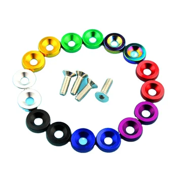 Anodized Color Countersunk Fasteners Set Car Modification Password Jdm ...