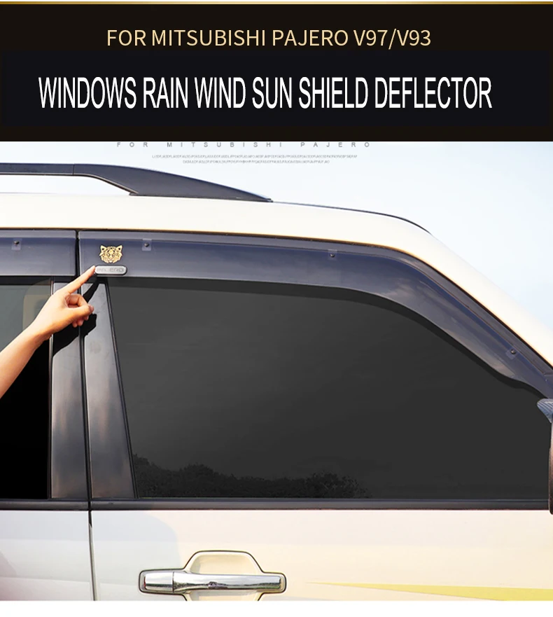 Factory Hot Sale Pajero Window Rain Eyebrow Widened Rain Cover For ...