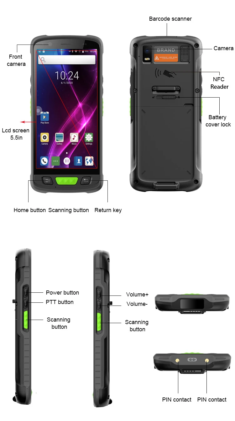 Barcode Scanner Handheld Fingerprint Terminal Handheld PDA Prices 4G ...