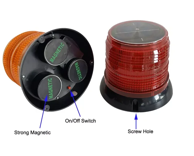 car emergency tools solar amber lights led truck safety red amber ...