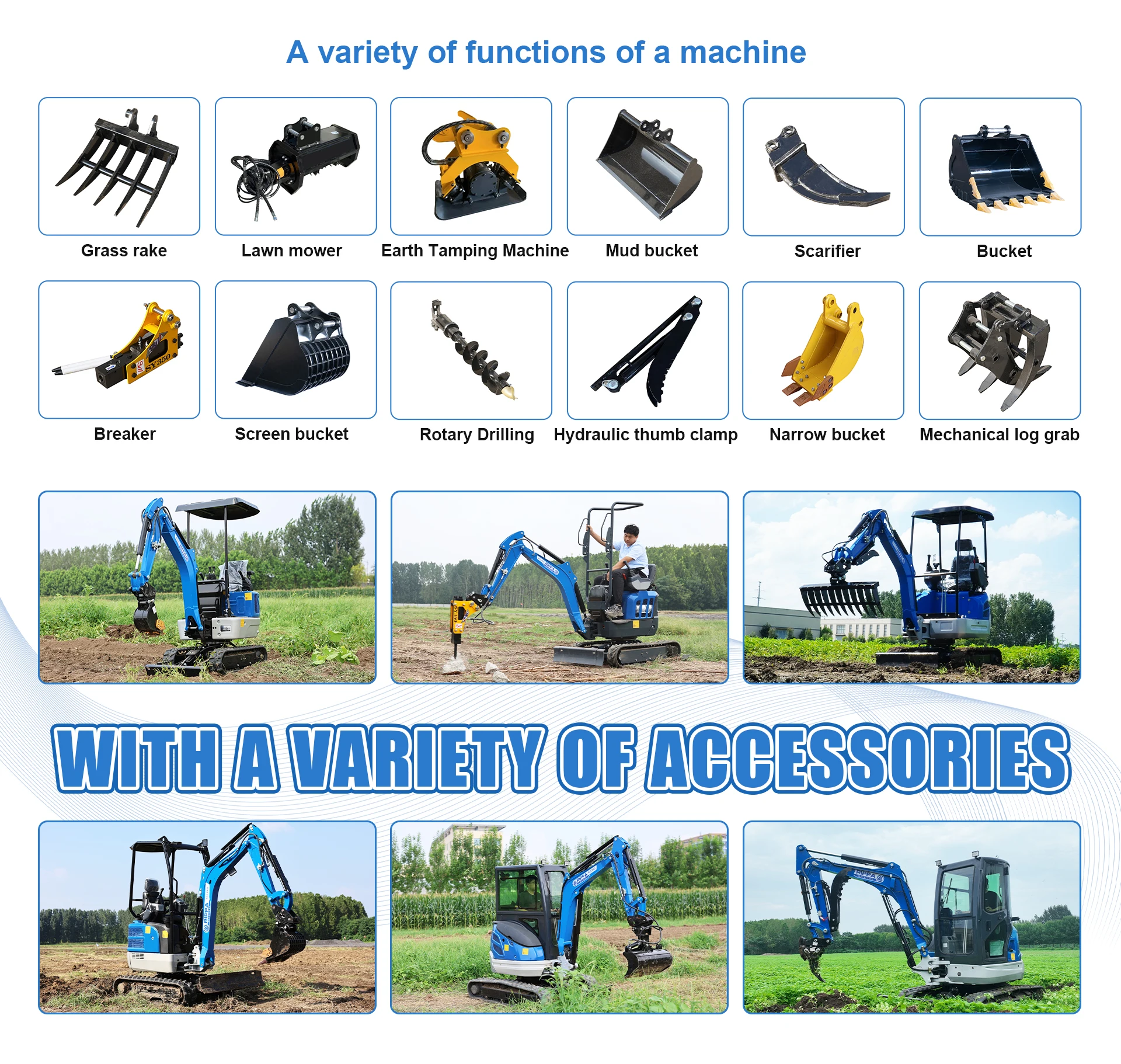 RIPPA R22 Mini Crawler Excavator - New Farm Excavator With EPA Engine ...