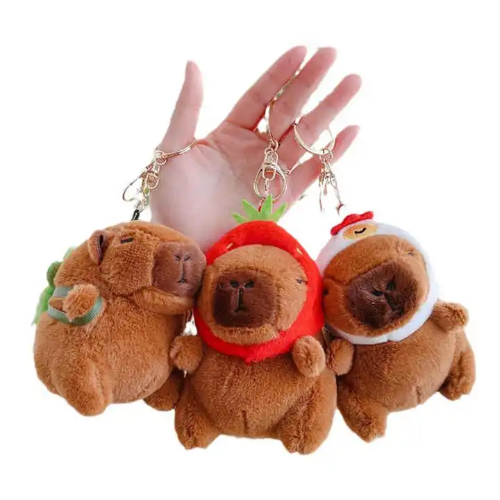 Cartoon design Cute Animal Capybara Plush Keychains Toys Doll peluches ...
