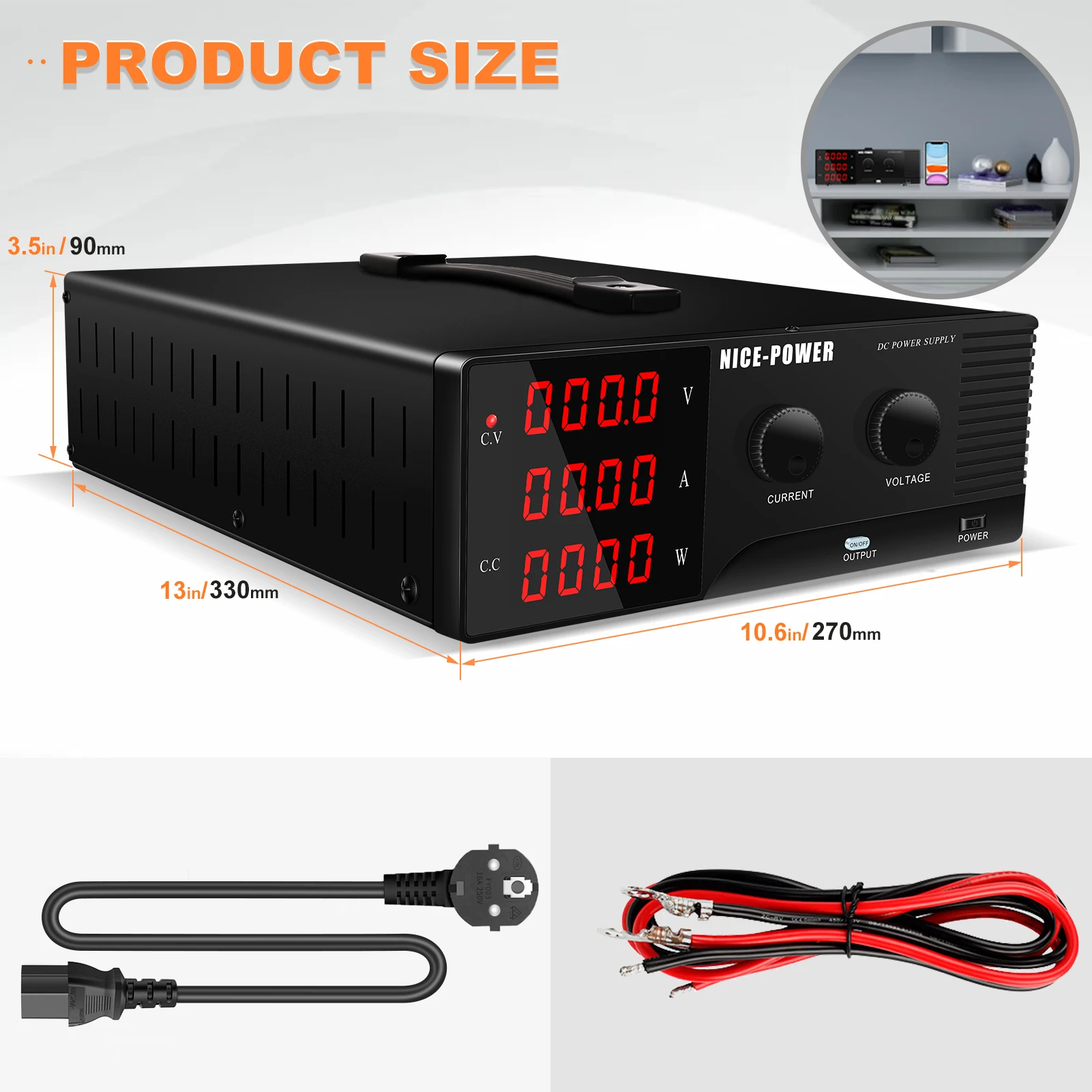 LED Power Supply 60V 30A - Programmable DC for Maintenance