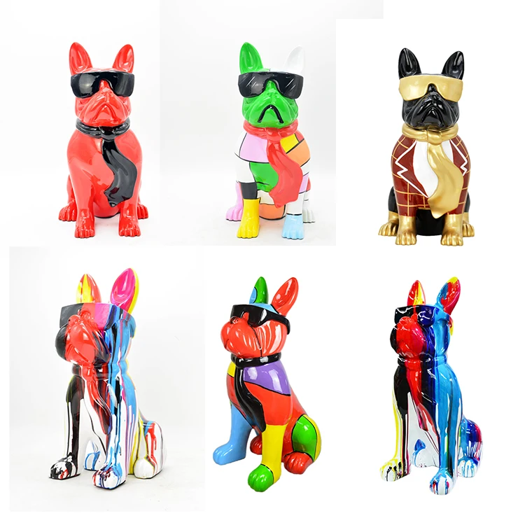 Custom Life Size Bulldog Resin Statue - Perfect for Home Decor