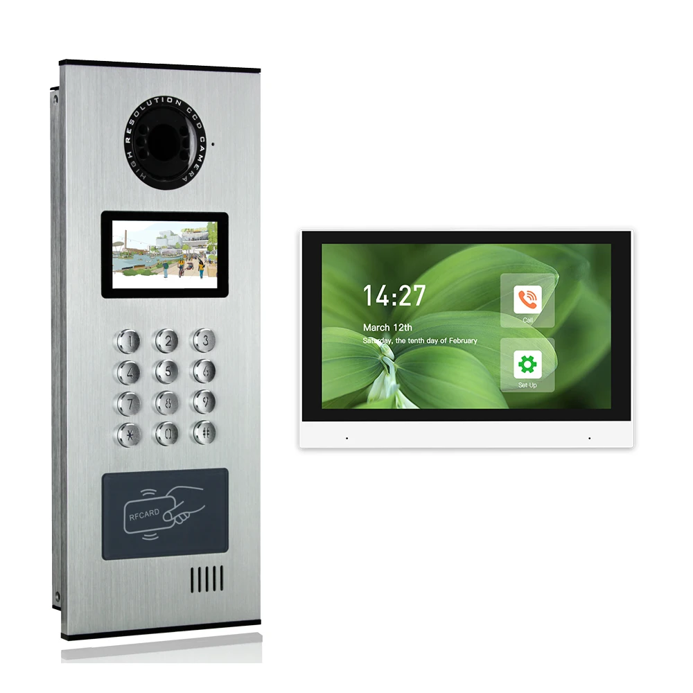 Thinmoo 4.3 Inch Video Intercom System for Multi-Apartment Access Control