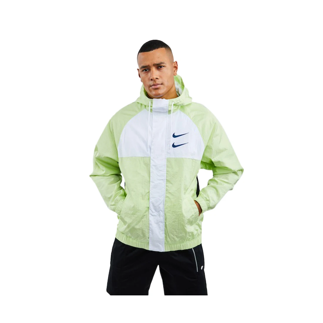 For Men's for Woven Soft Shell Windbreaker White/Mint Coated Fabric ...