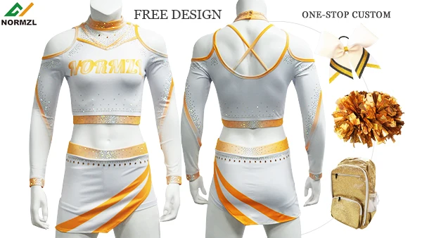 Wholesale Yellow Cheerleading Uniform Cheer Costume Customs School ...