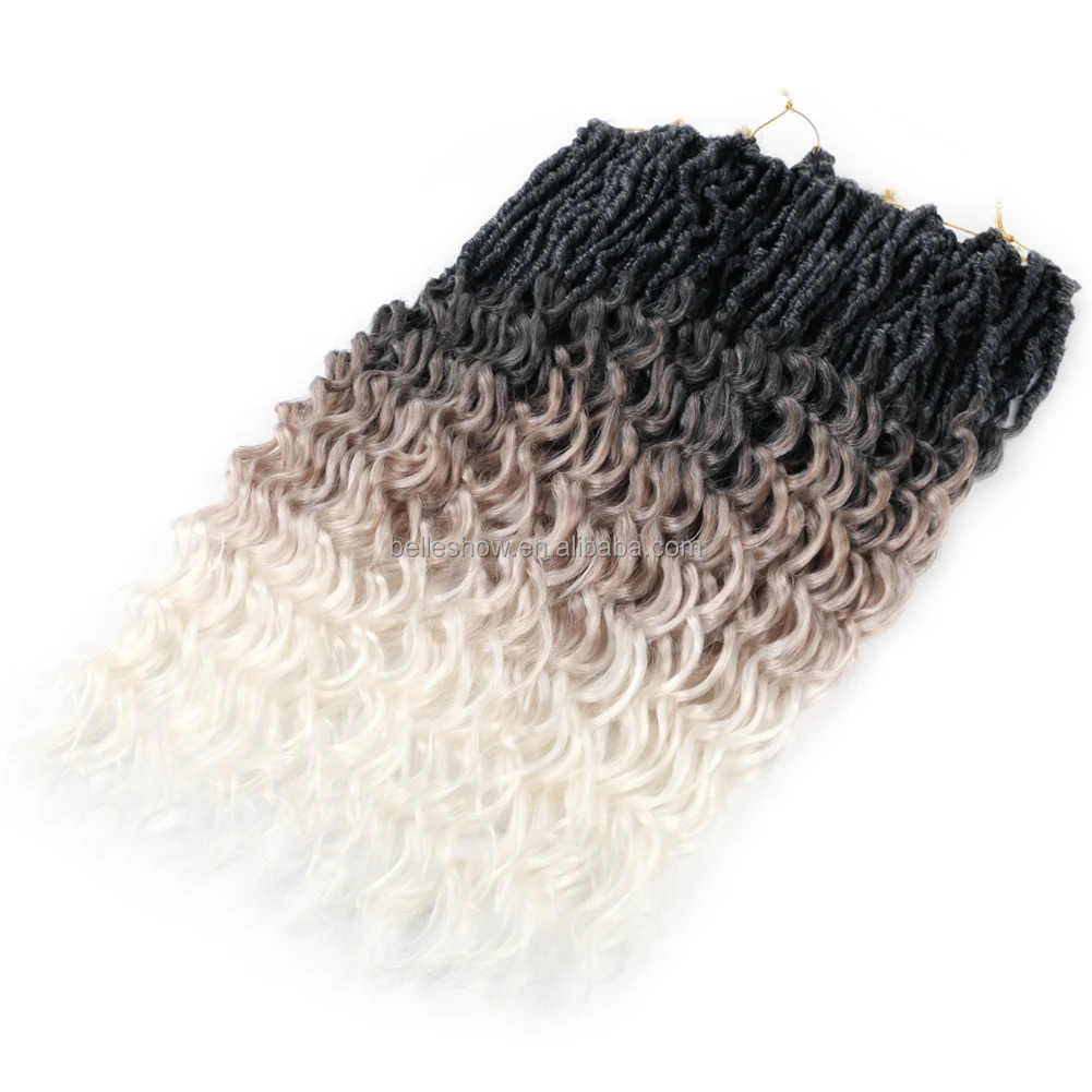 Pre Looped Deep Faux Locs Crochet Braids Deep Curly Locs Hot Sell 24 ...