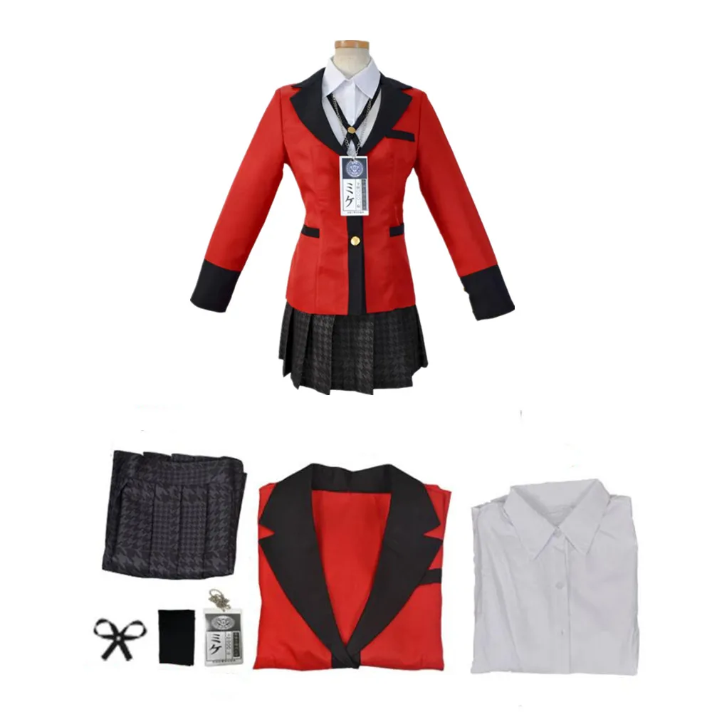Anime Kakegurui Yumeko Jabami Kakegurui Twin Uniform Cosplay Costumes ...