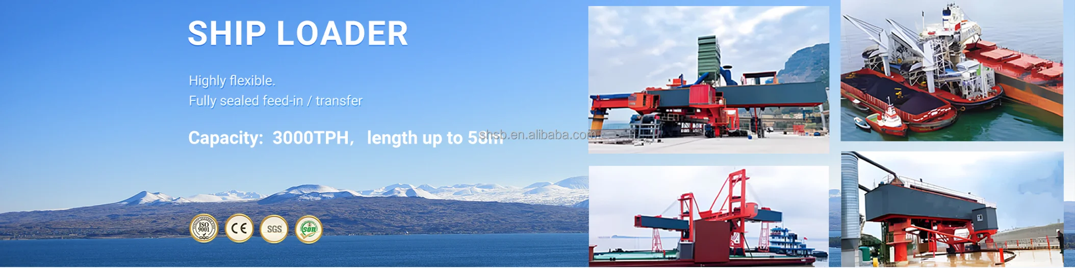 Truck Ship Loader Unloaderic Suction Conveyor Continous Mobile Ship ...