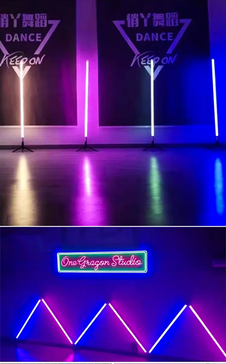 Decorative Lighting with Fluorescent RGB LED Tube Lights
