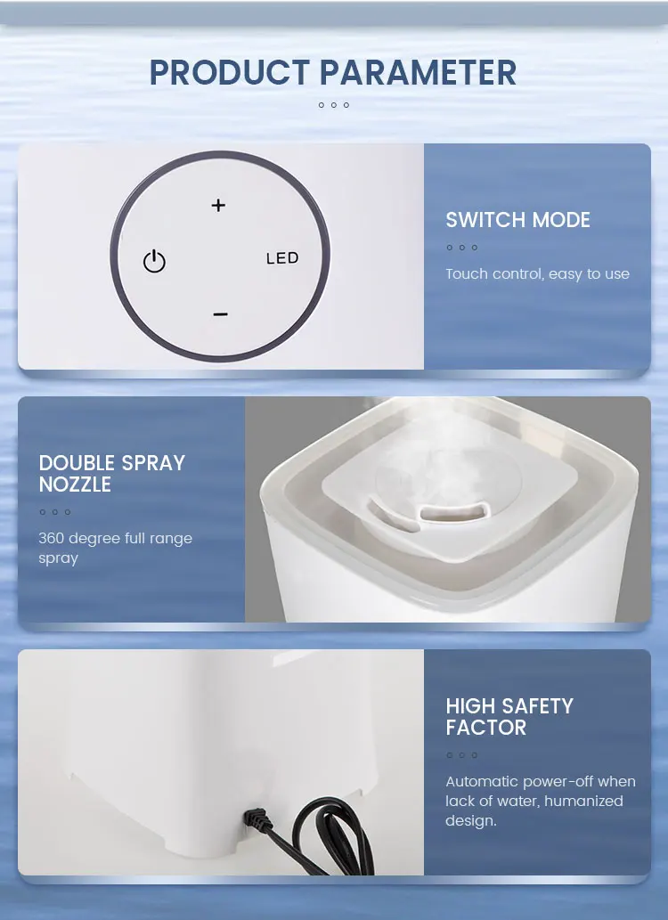 Two Port Spray Humidifier Double Spray Humidifier With Night Light ...