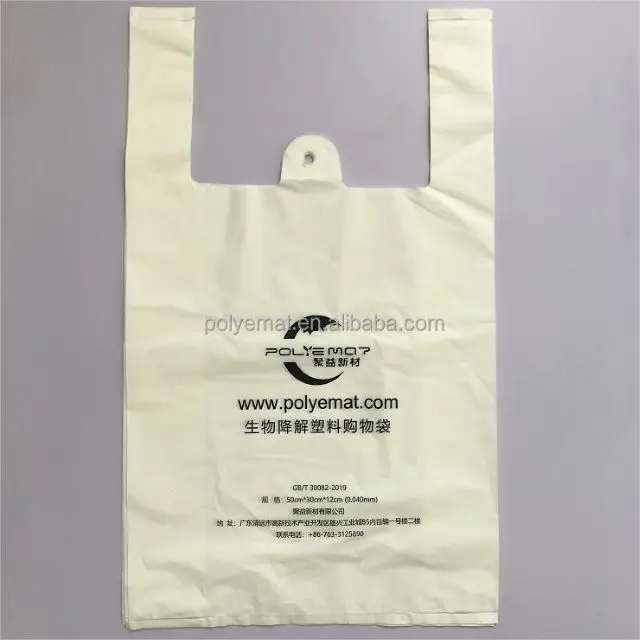 Customizable Shopping Bag 25kg Pbat Pla Garbage Bag 100% Biodegradable Packaging Biodegradable ...