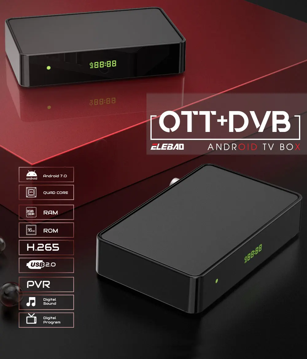 Elebao Android Hybrid OTT Box - 4K ISDB-T Tuner 2 in 1