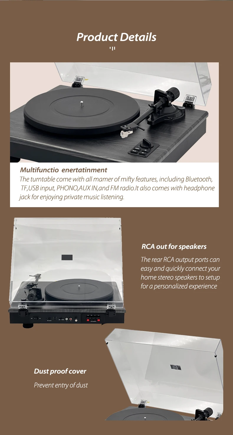 Hifi Vintage Lp Blue Tooth Turntable With Extra Speaker - Buy Wholesale ...