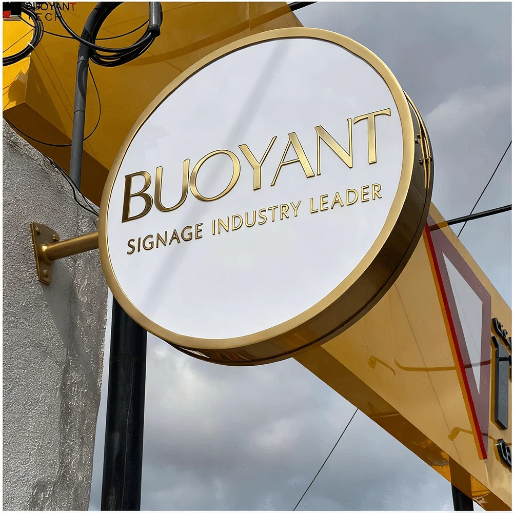 Outdoor Circular Lightbox Business Shop Signage Advertising Round Led ...