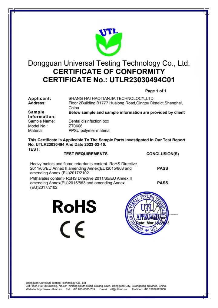 Immediate Planting Equipment Disinfection Box RFID Equipped Implant Set ...