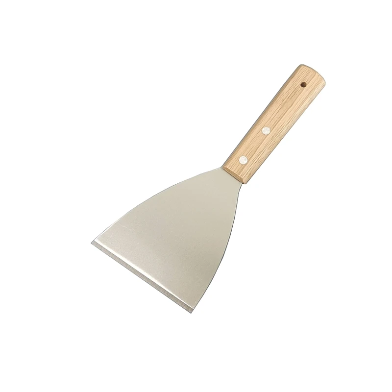 Stainless Steel Slant Grill Griddle Spatula Scraper Diner Flat Straight Blade With Riveted ...