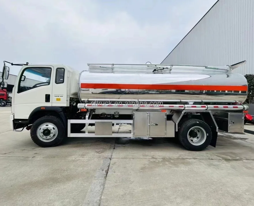 Stainless Steel Oil Tank Truck 8000l Howo Oil Tanker Truck Diesel Fuel ...