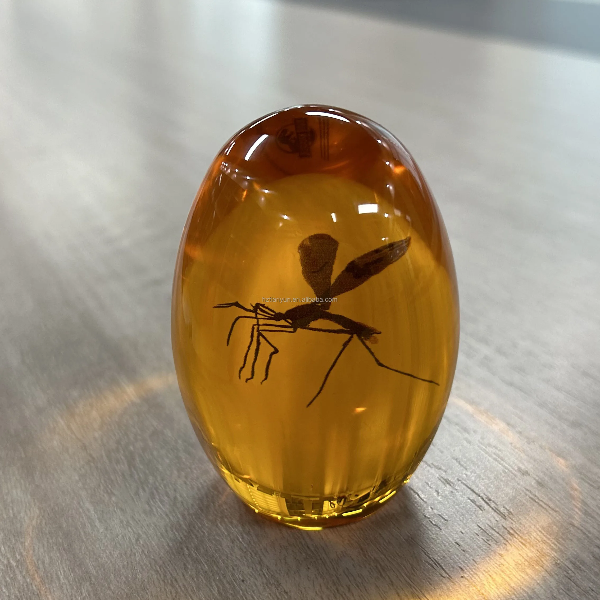 Hot Sell Custom Amber Paperweight With Mosquito Inside - Buy Amber ...