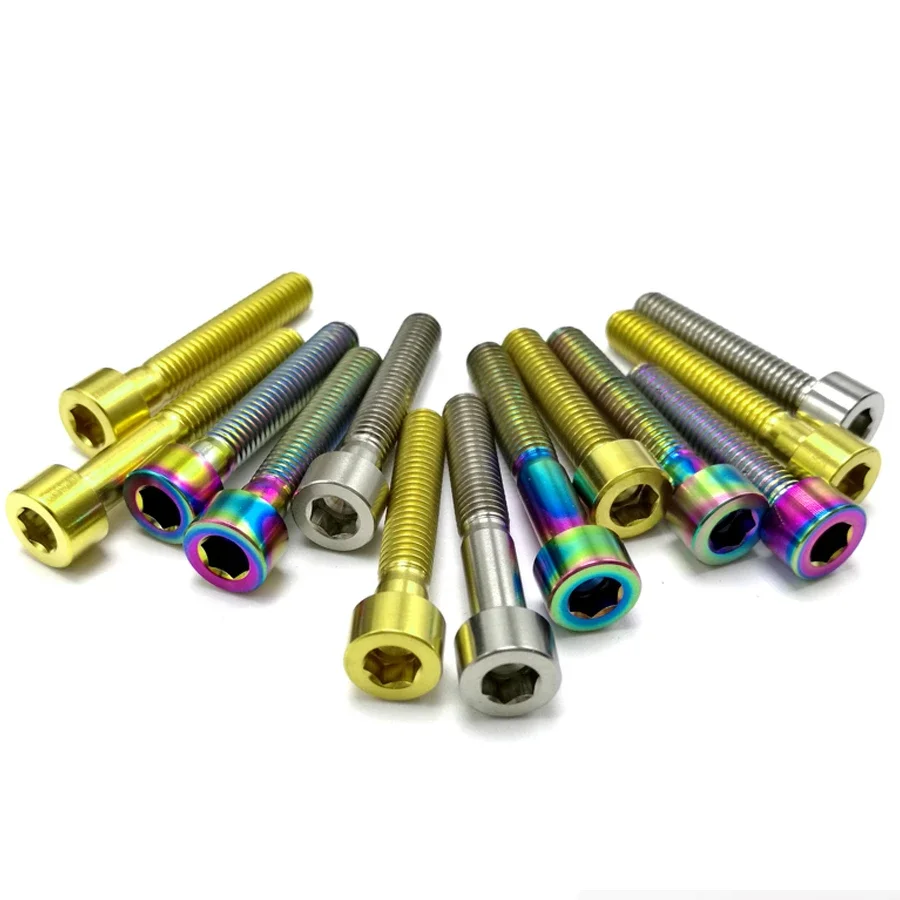 M3 M4 M5 M6 M8 M10 Titanium Hexagonal Cup Head Screw Gold Gr5 Titanium ...