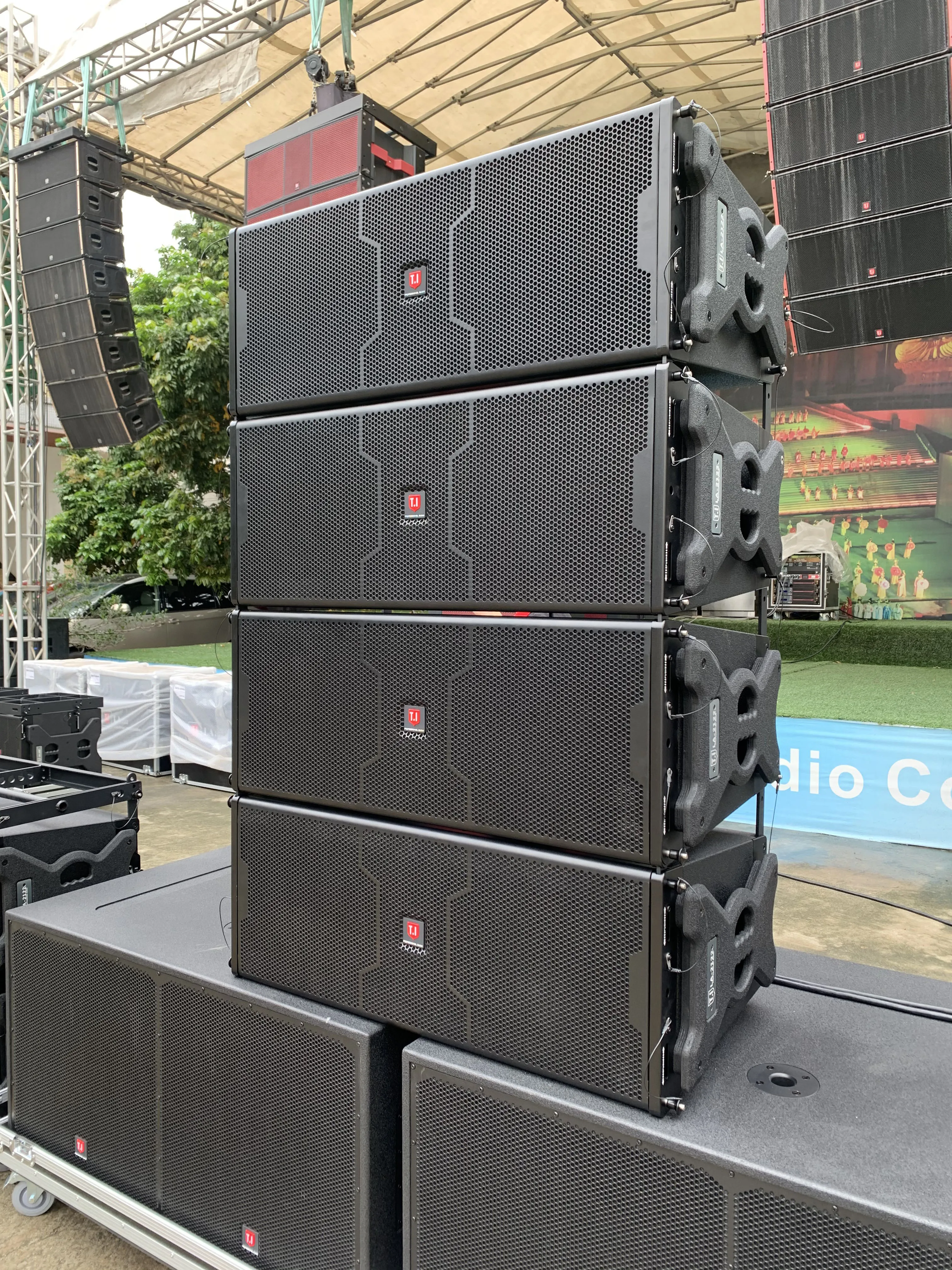 Customized T.I PRO AUDIO LA-2122 Double 12 Inch Line Array