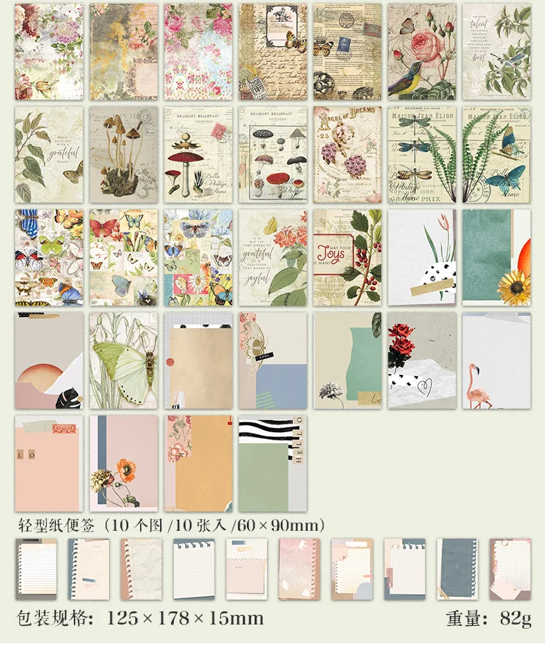 100 Vintage Aesthetic Stickers Retro Journaling Scrapbook Paper ...