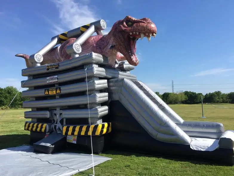 Customized Moonwalk Inflatable T-rex Water Jumper Bouncer Bouncy ...