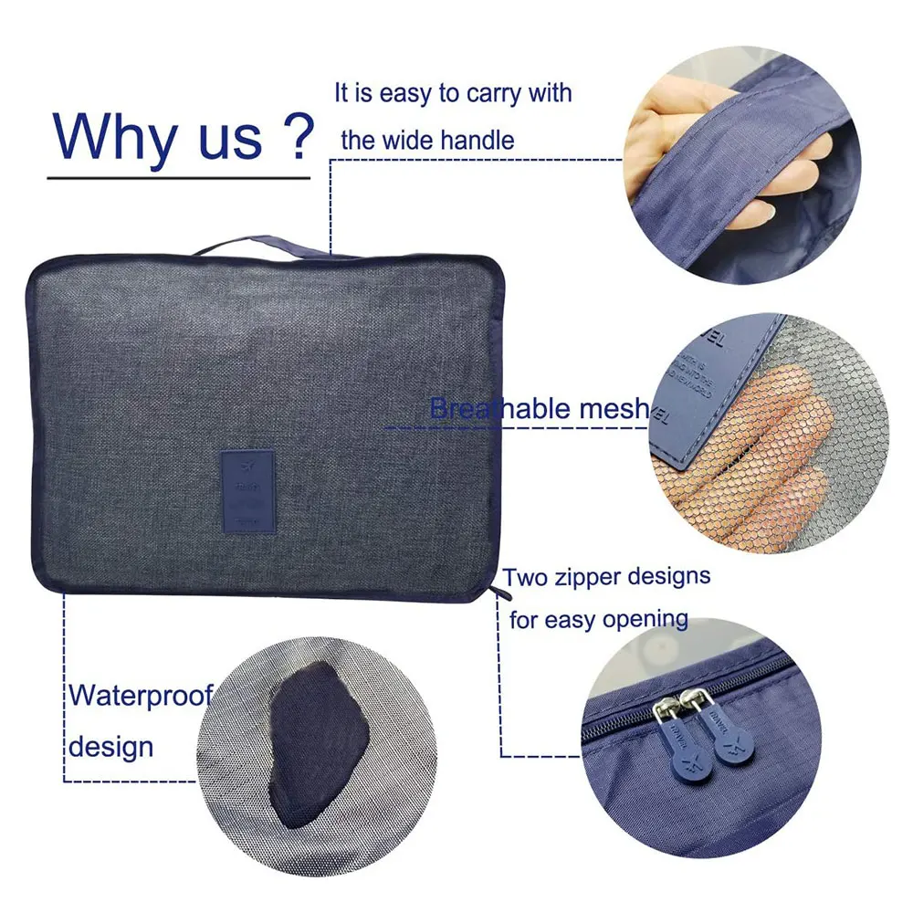 6 Set Travel Packing Pouches,Travel Storage Bags Multi-functional ...