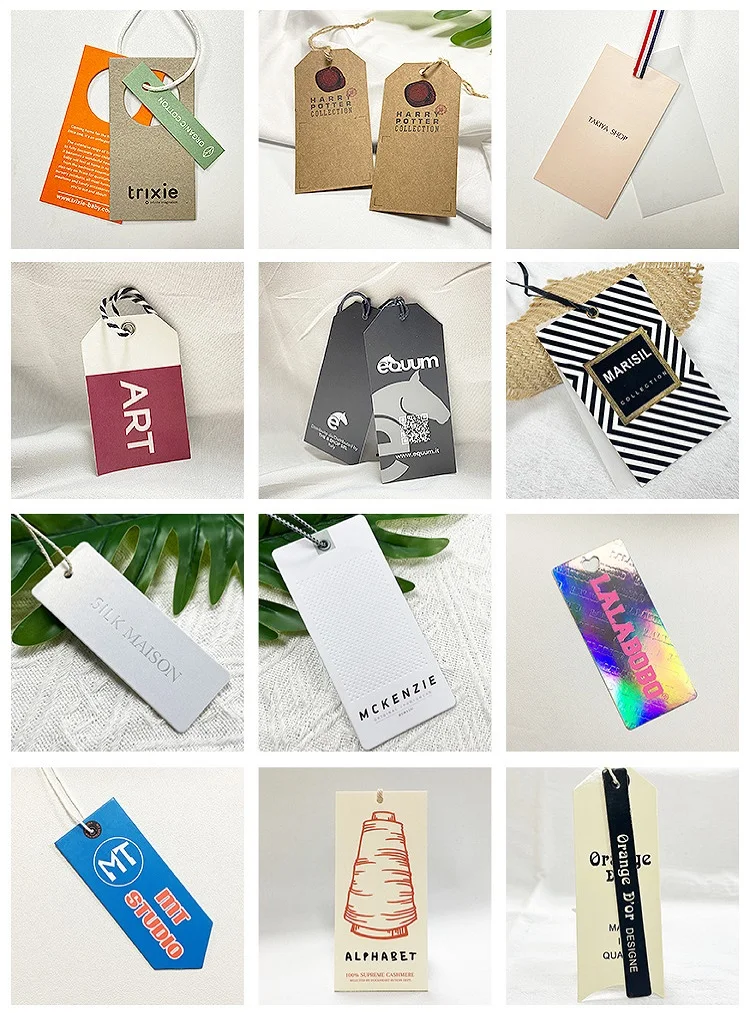 Custom Hang Paper Tag Labels Price Tags For Clothes Garment Clothing ...