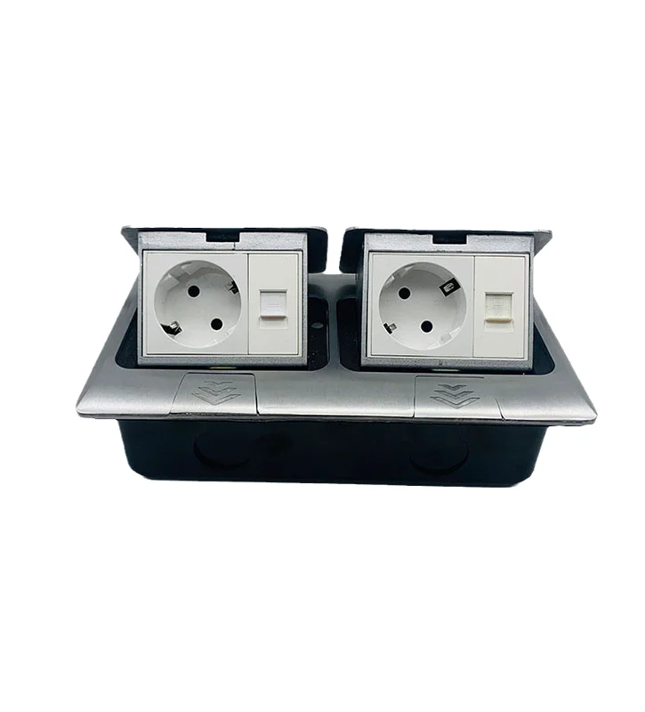 Oswell Factory Price Up Double Floor Socket Box With Uk,Eu,Usb Socket ...