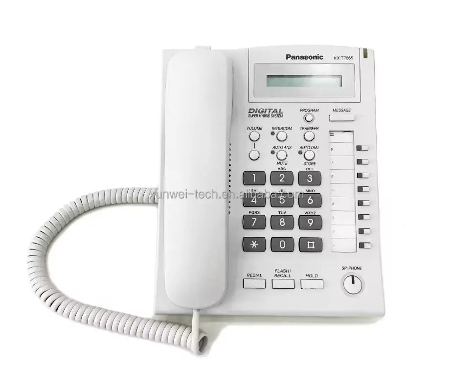 Panasonic KX-T7665 White Telephone - Hybrid Digital LCD PBX