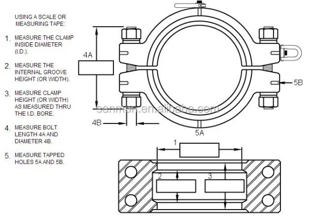 API 16A BOP Hose Hub Clamp for Oilfield - Stainless Steel