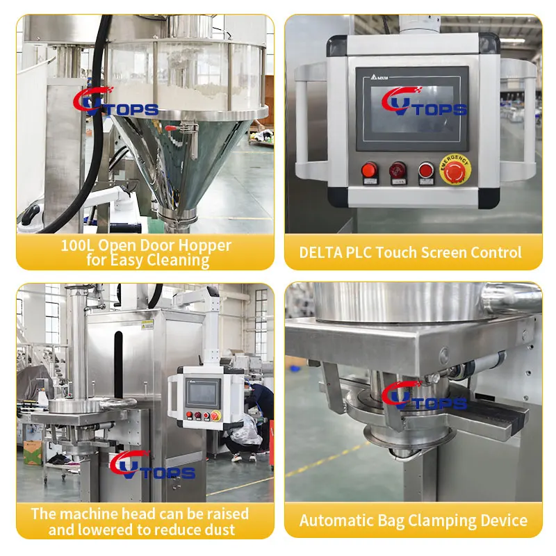 Vtops 10kg 15kg 20kg 25kg Bulk Powder Bagging Weighing Auger Filling ...