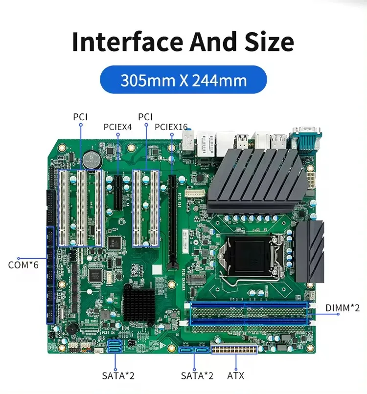 H510 ATX Industrial Motherboard - Intel Core 10th/11th Gen