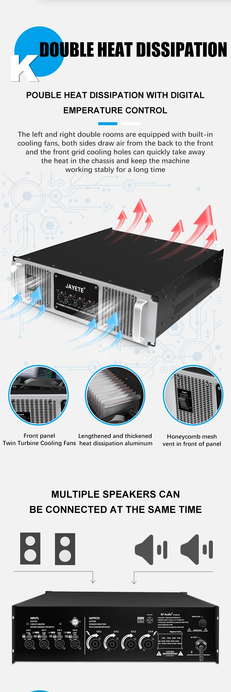 Professional Class Td Power Amplifier Module Music Karaoke 4 Channel ...