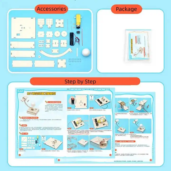 Kids Diy Physical Space Stem Kits Satellite Orbit Gso Rotation Science ...