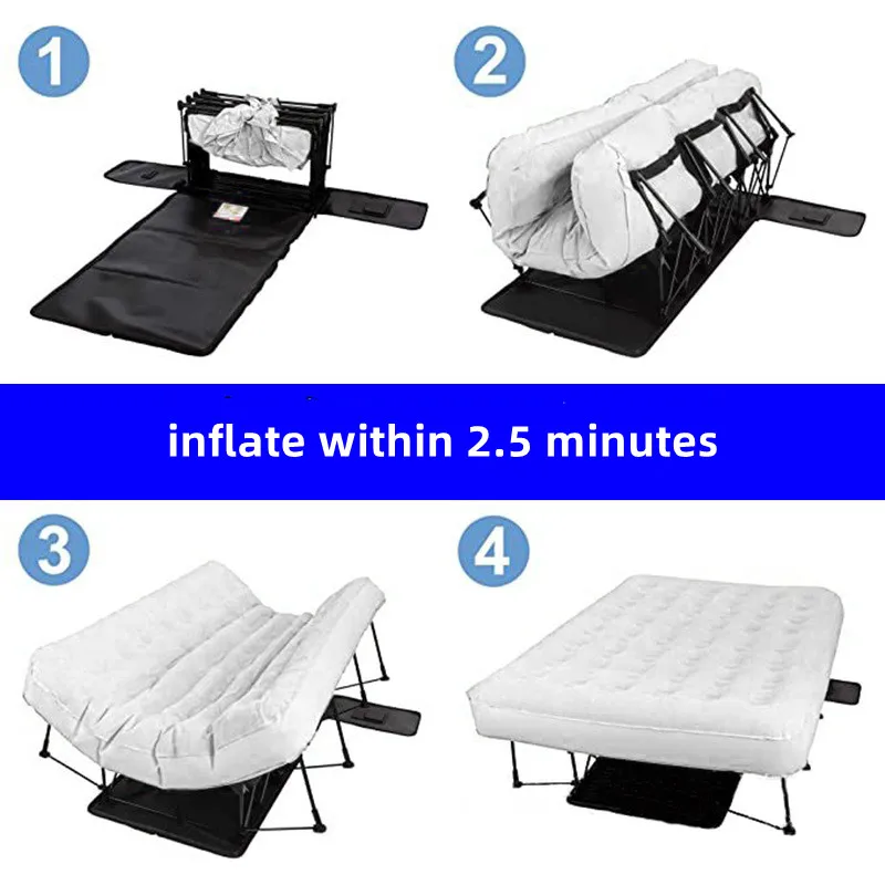 Ez-bed Air Mattress With Frame & Rolling Case Self Inflatable Blow Up ...